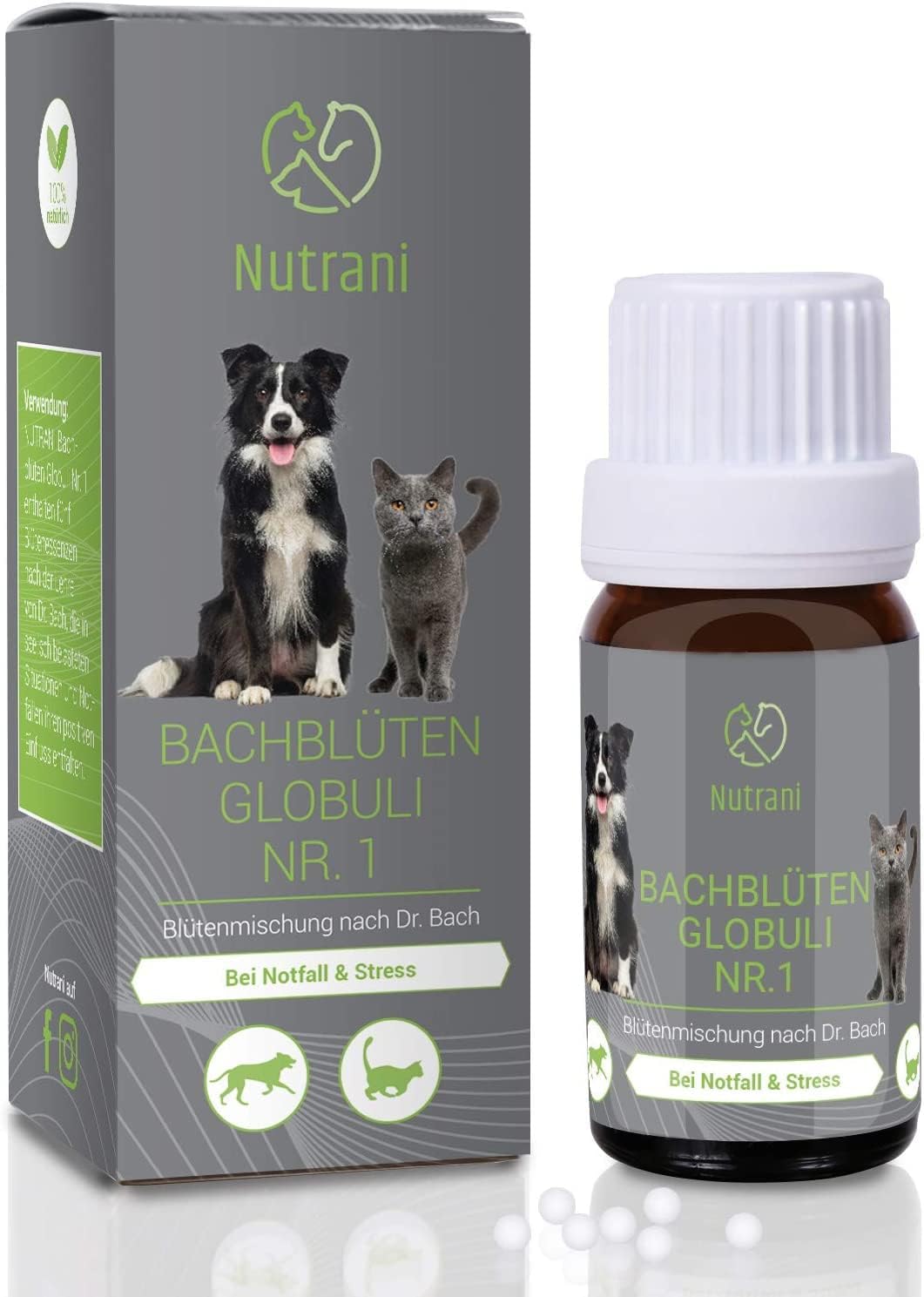 Nutrani Bachblüten Globuli Nr1 für Hunde und Katzen Unterstützung bei ...