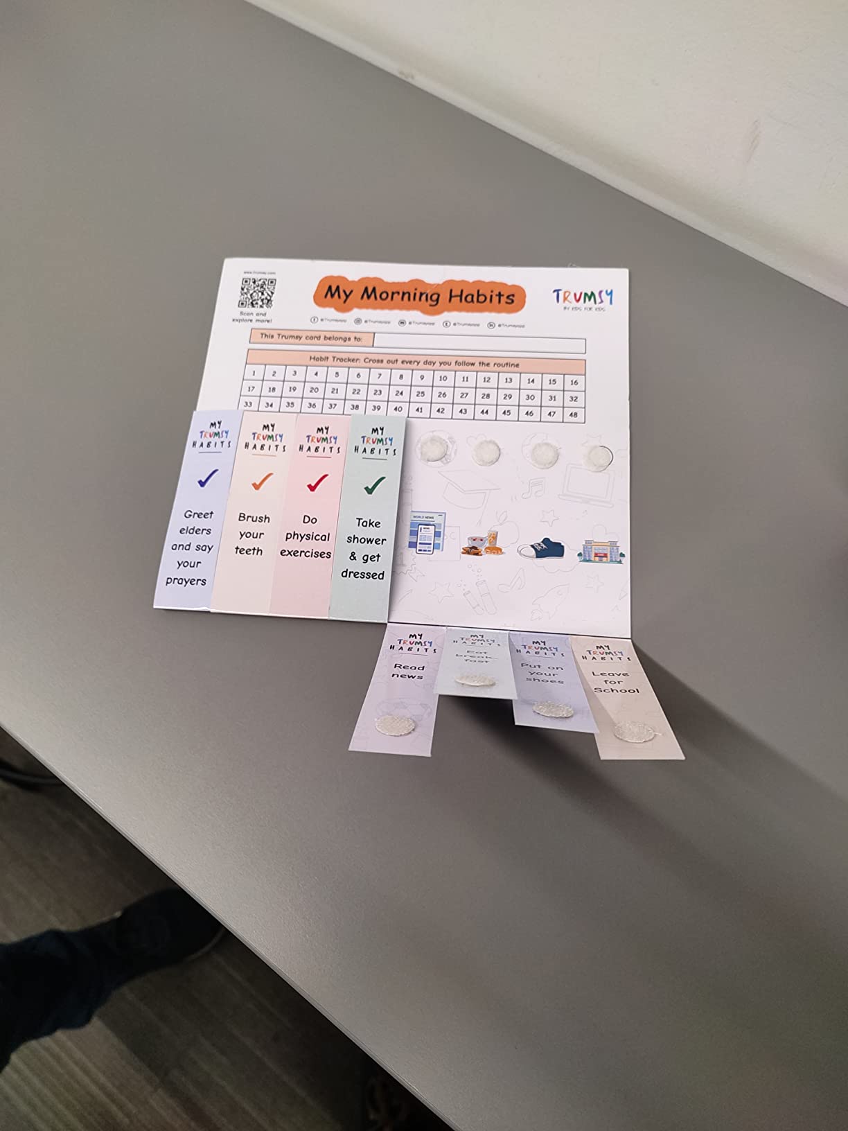 Buy Trumsy Morning Habit Card- Daily Habit-Forming Tracker ...