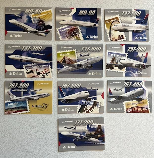 Amazon.com: Generic 2004 Delta Airlines Aircraft Pilot Trading Cards ...