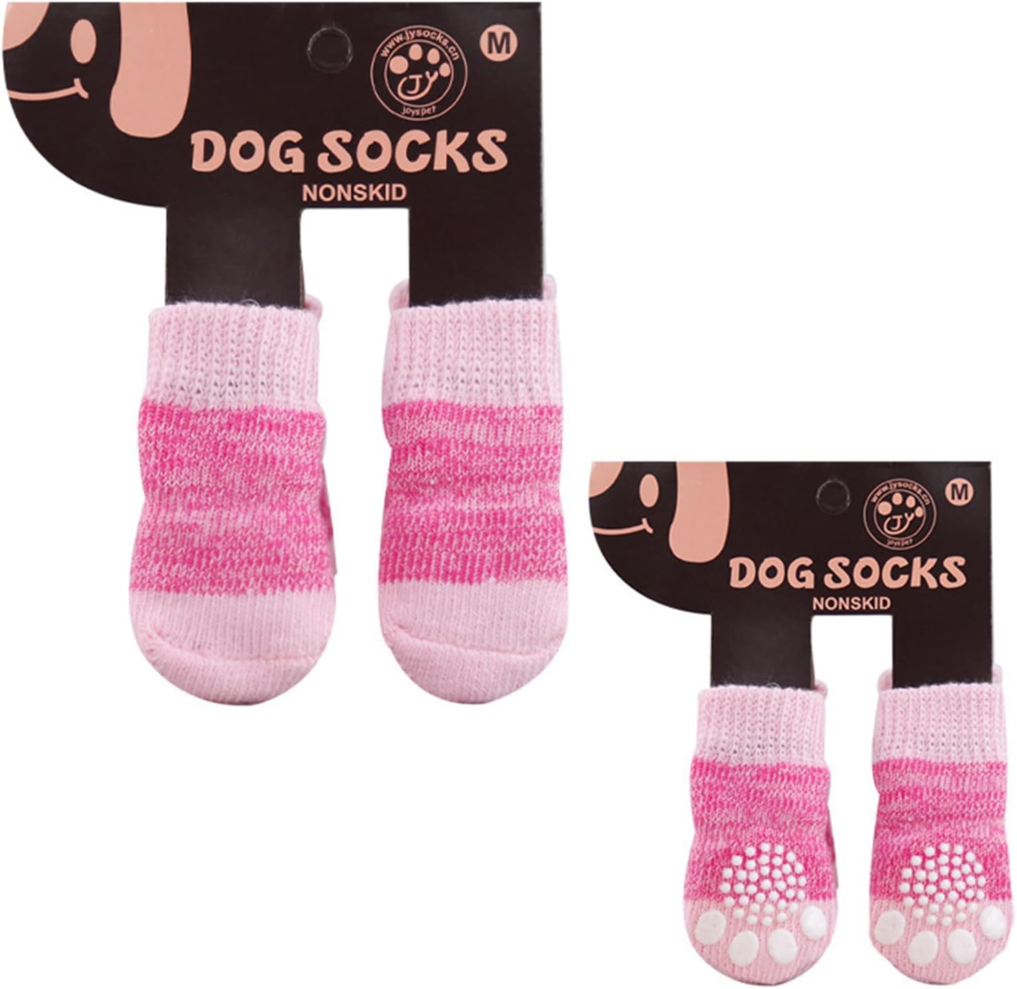 Amazon.com: CATSELURRY 4 Pieces Dog Socks Knitted Grip Socks for Pets ...