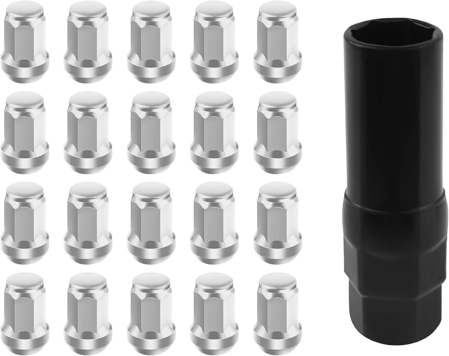 Amazon.com: 20PCS M12x1.5 Lug Nuts Set with 7 Spline Lug Nut Key,Steel Wheel Lug Nuts Replace ...