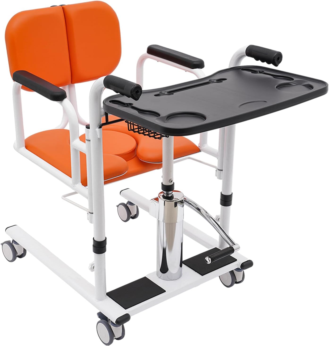 Amazon.com: Hydraulic Patient Lift Wheelchair for Home, 180° Split Seat ...