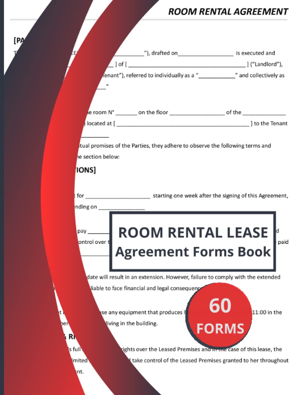 Room Rental Lease Agreement Forms Book: Rental Contract Form | Contract ...