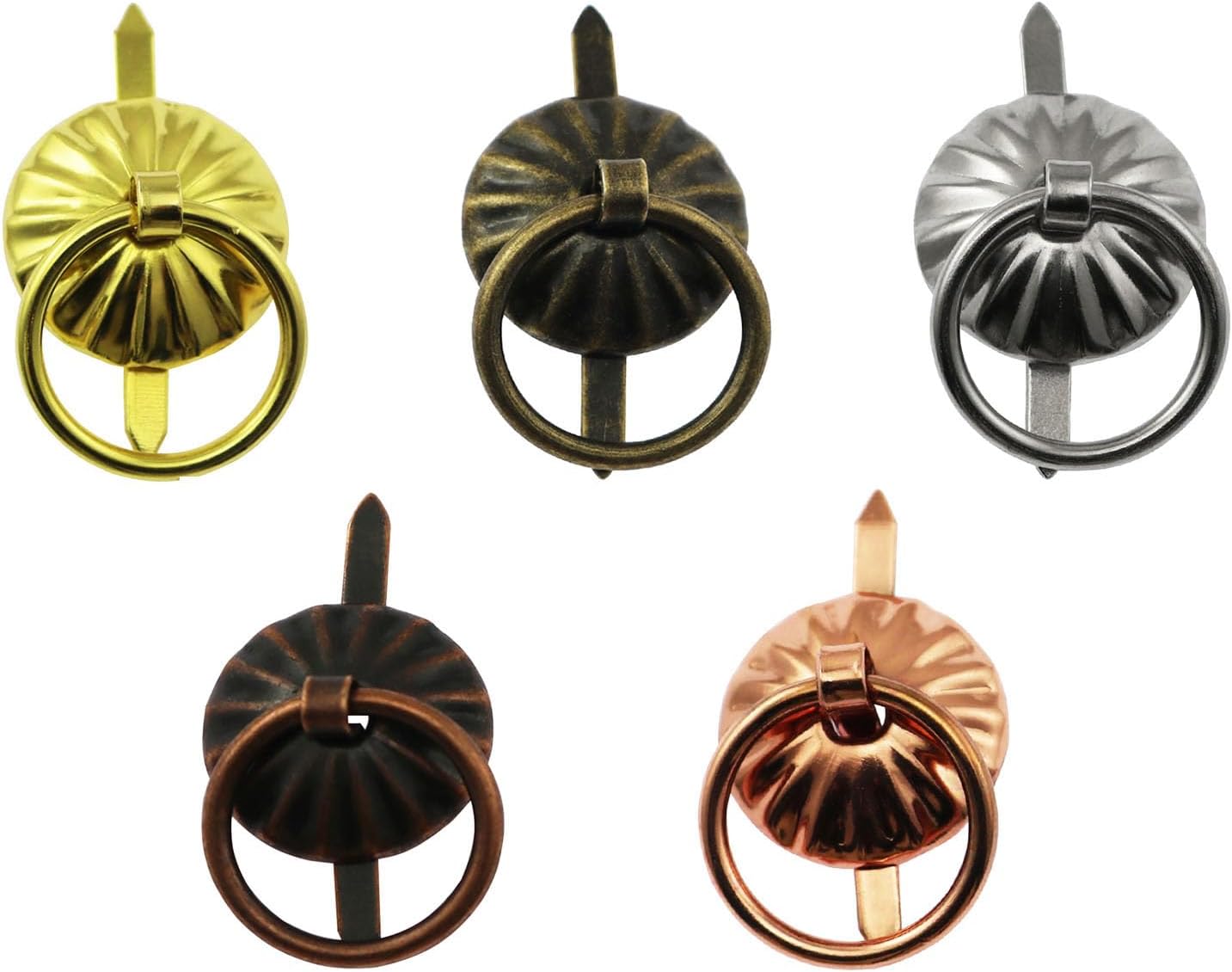 yyangz 100PCS Mini Metal Ring Fasteners Sunflower Metal Handles for ...