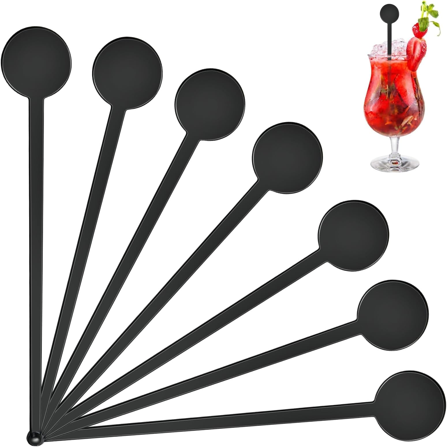 Amazon.com | Gdeal 7 Inches Cocktail Swizzle Stick - Disc Top Drink ...