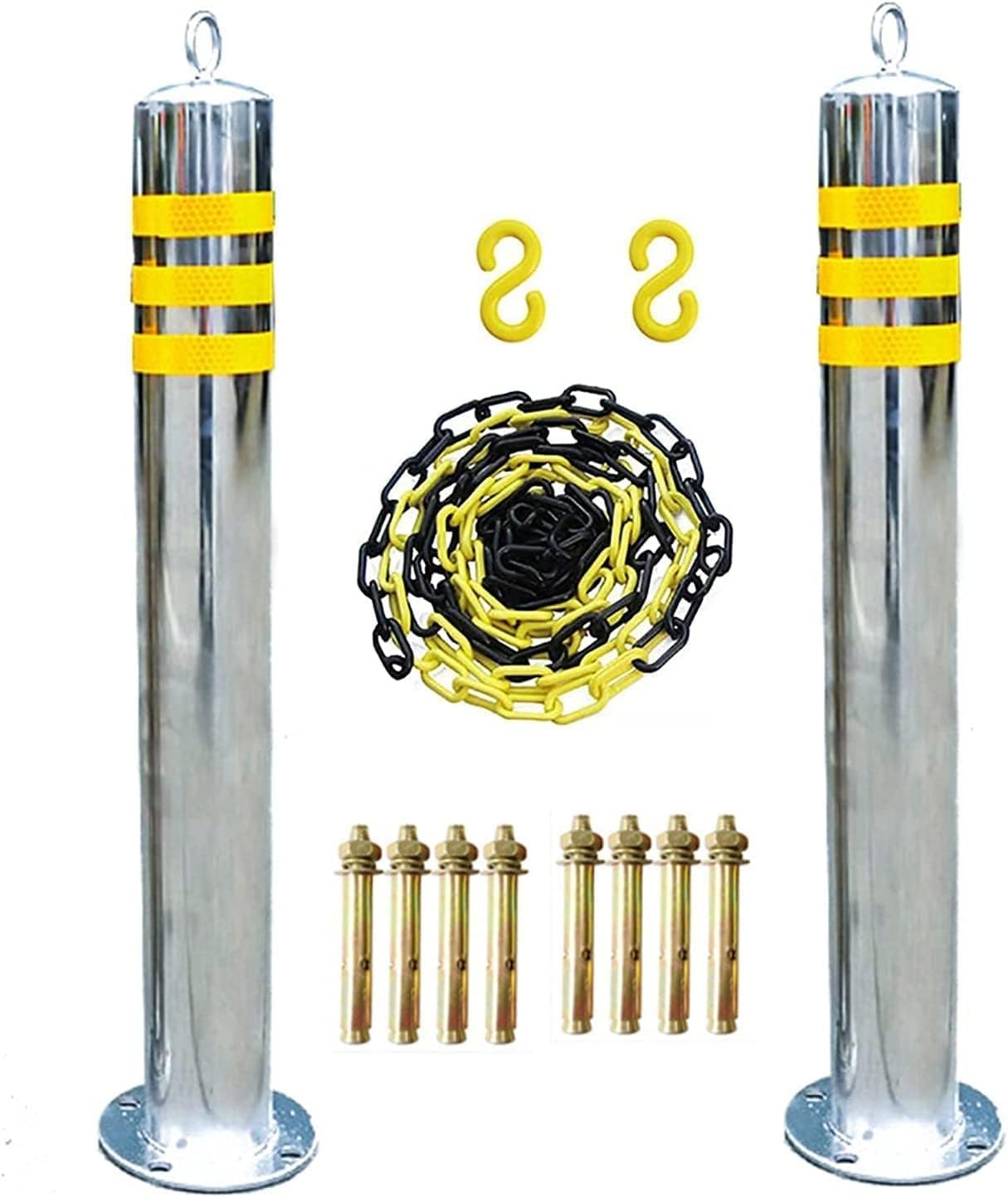 Amazon.com: Safety Bollard Post Stainless Steel Parking Pole for Garage ...
