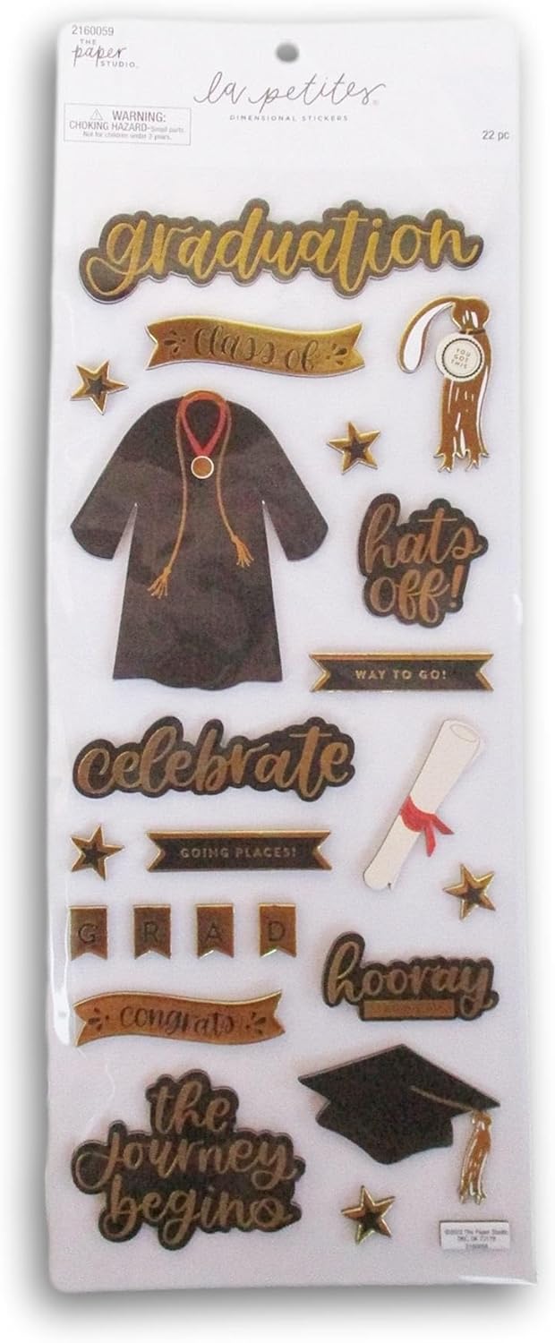 Amazon.com: Graduation Celebration 3D Stickers for Scrapbooking ...