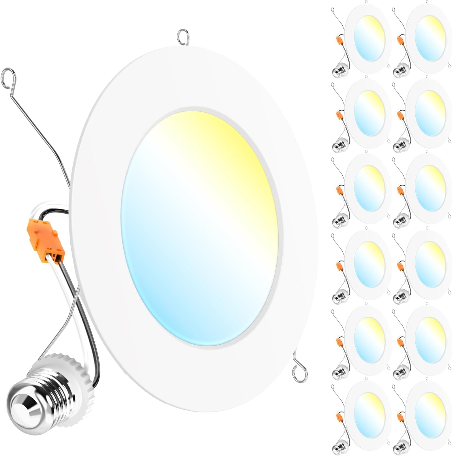 Sunco 12 Pack 5CCT LED Recessed Lighting 6 Inch, 1200 LM High ...