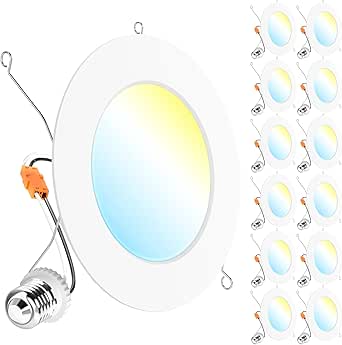 Sunco 12 Pack Retrofit LED Recessed Lighting 6 Inch, Can Lights for ...