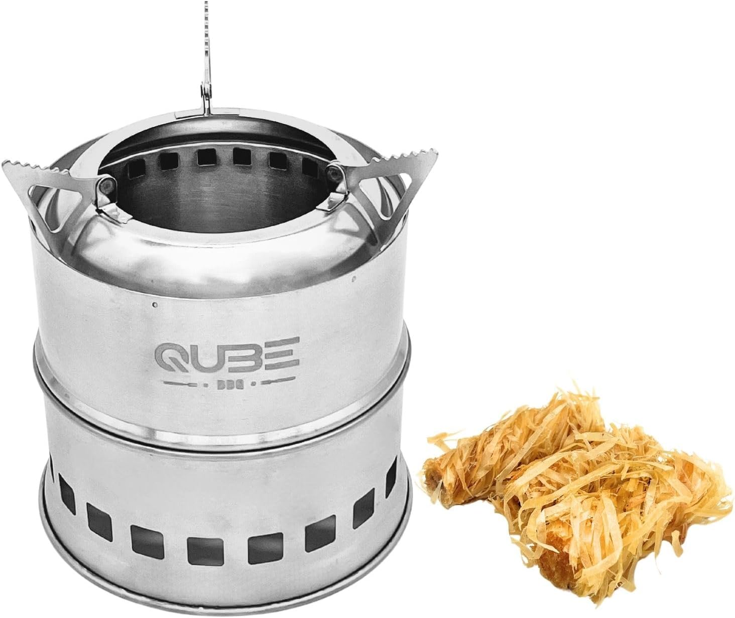Amazon.com: QUBE BBQ Portable Camping Stove with 3 Fire Starters ...