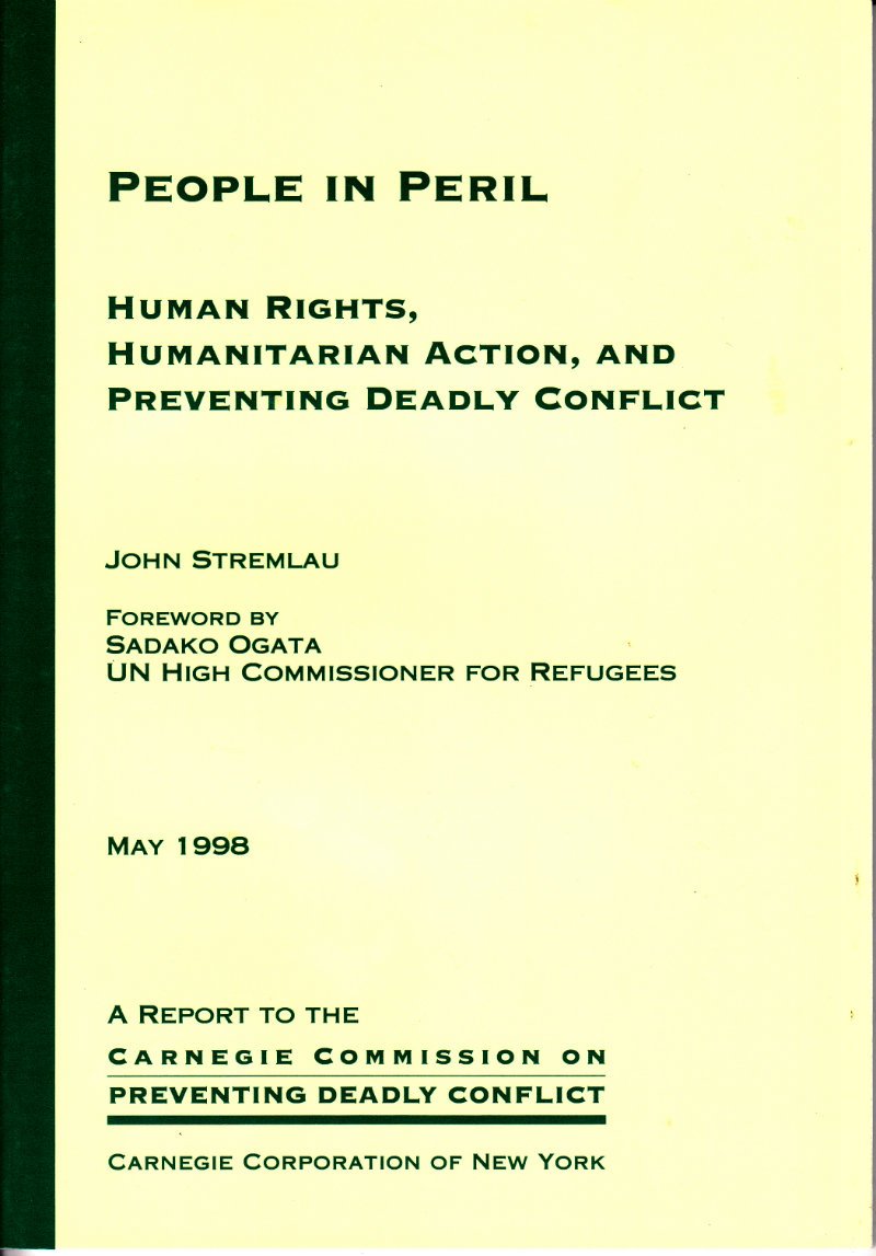 People in peril: Human rights, humanitarian action, and preventing ...