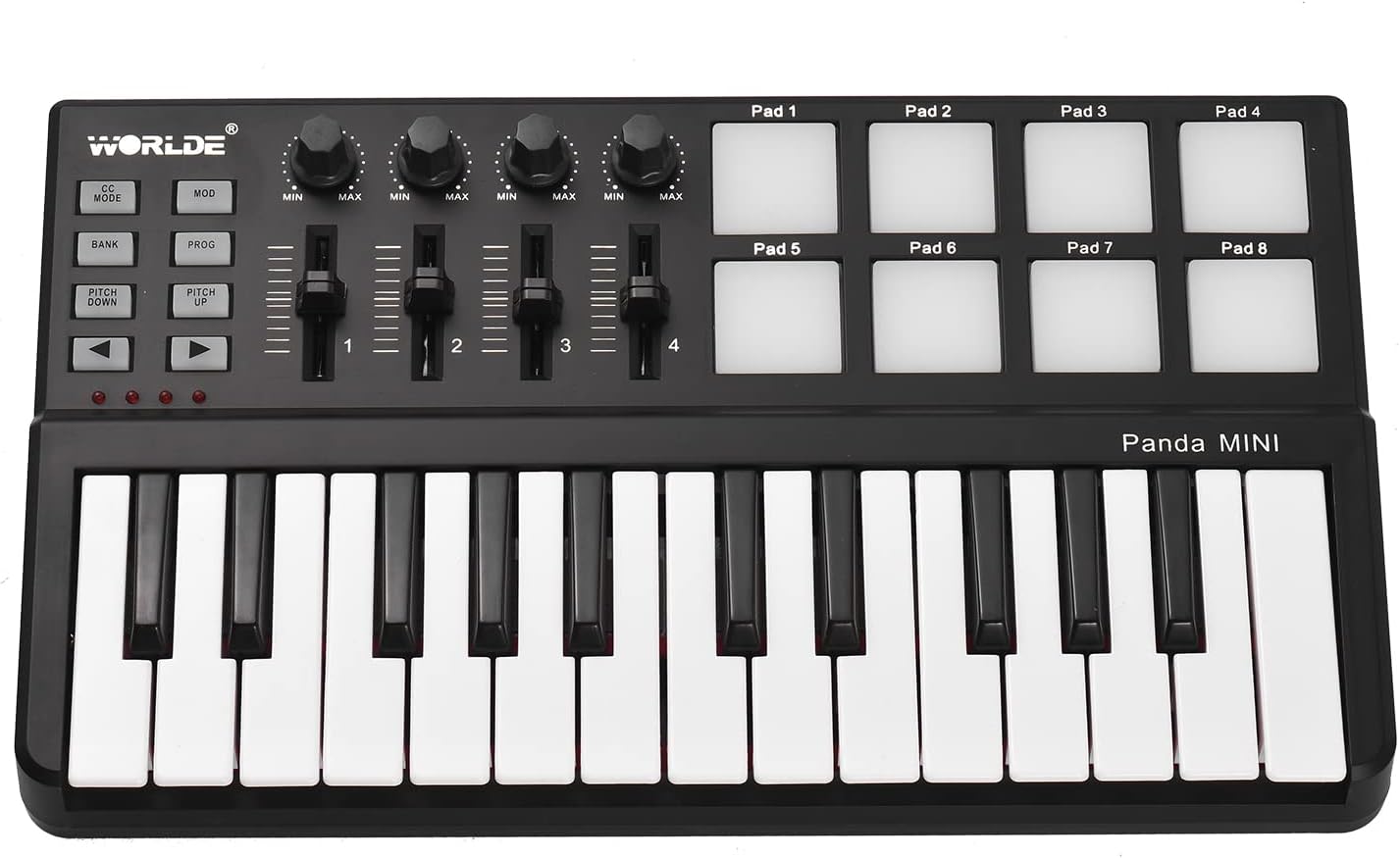 Amazon.com: LANRU WORLDE Panda mini Portable Mini 25-Key USB Keyboard ...