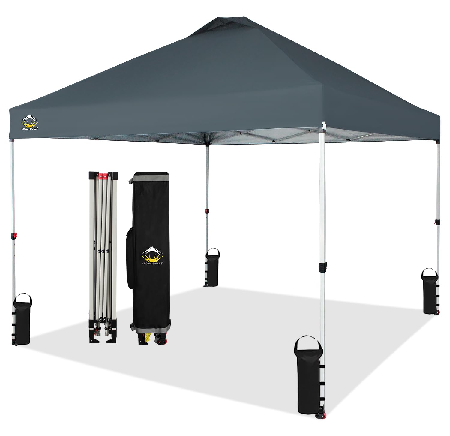 CROWN SHADES 10x10 Pop Up Canopy - Beach Tent with One Push Setup ...