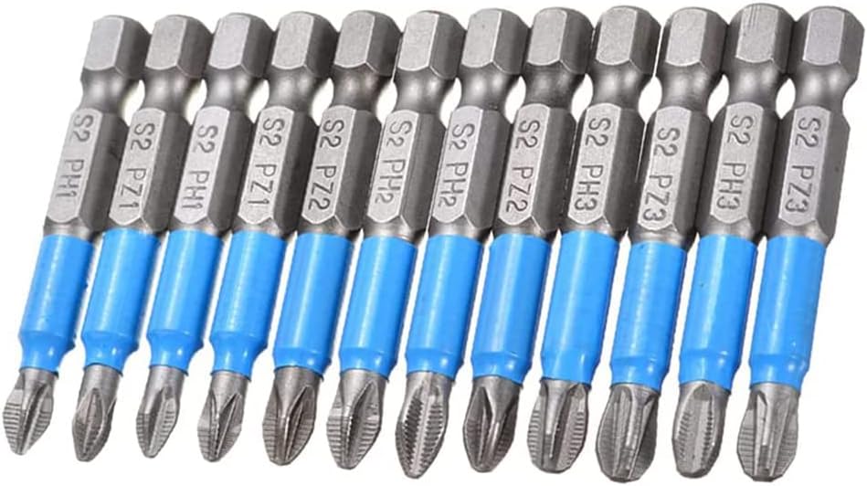 Bestgle 12Pcs Magnetic Phillips & Pozidriv Screwdriver Bits, 1/4" Hex ...
