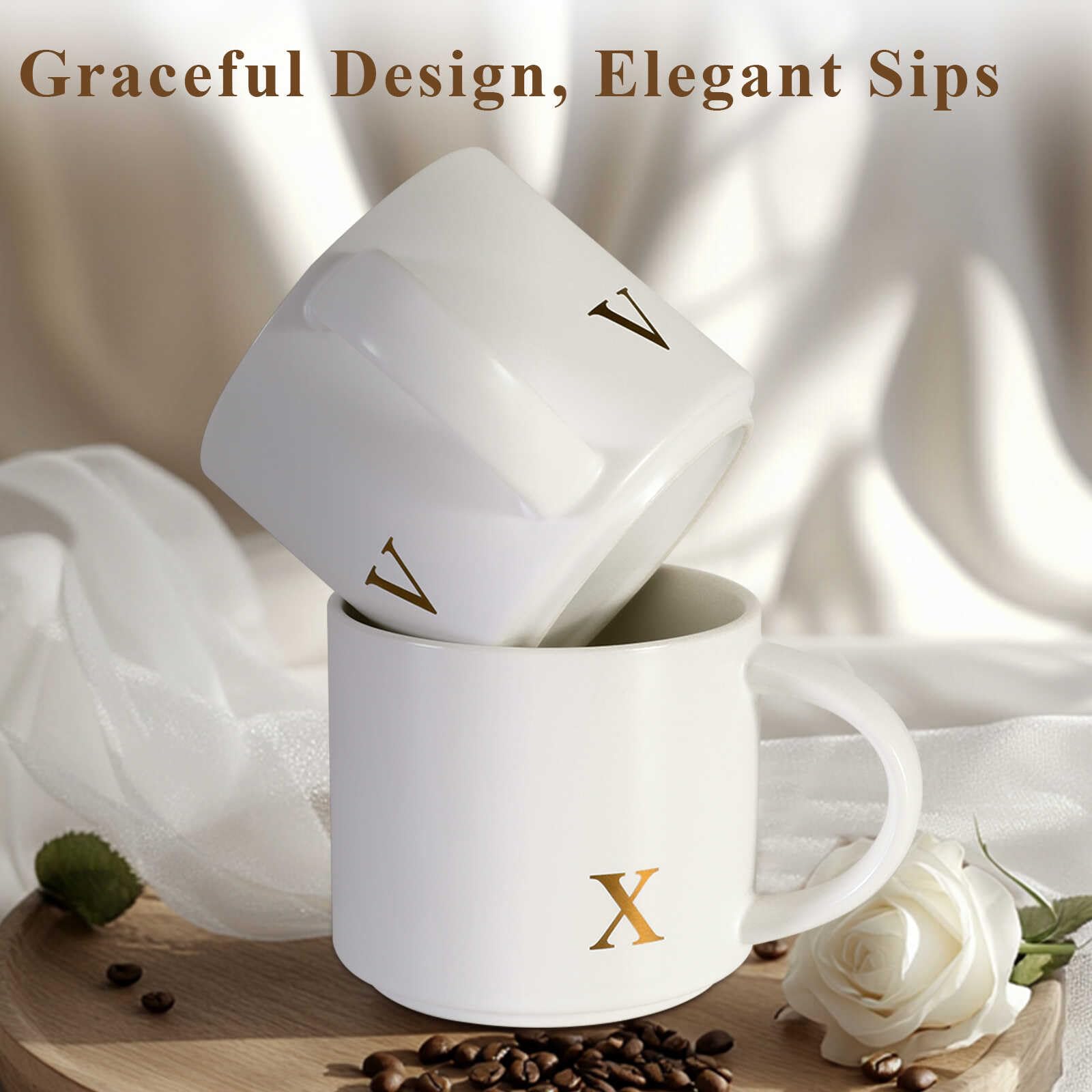 Snapklik.com : Monogrammed Ceramic Large Coffee Mug Tea Cup Women Men ...