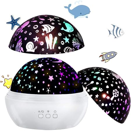 One Fire Night Light Kids, 48 Lighting Modes Star Projector Night Light ...