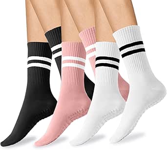 Striped Athletic Socks, Casual Cute Vintage Crew Socks, Cotton Stripe ...