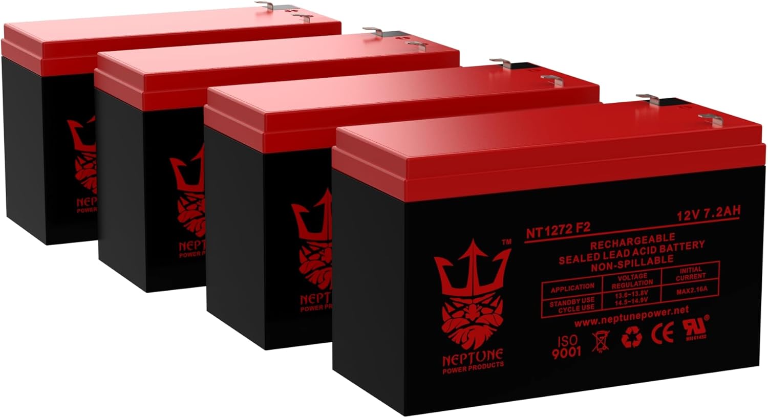 Amazon.com: Neptune 12V 7.2AH SLA Battery Replacement for CSB GP1272F2 ...