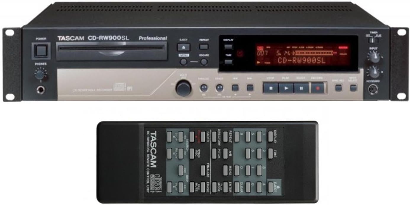 Amazon.com: TASCAM CD-RW900SL Slot-loading CD Recorder : Musical ...