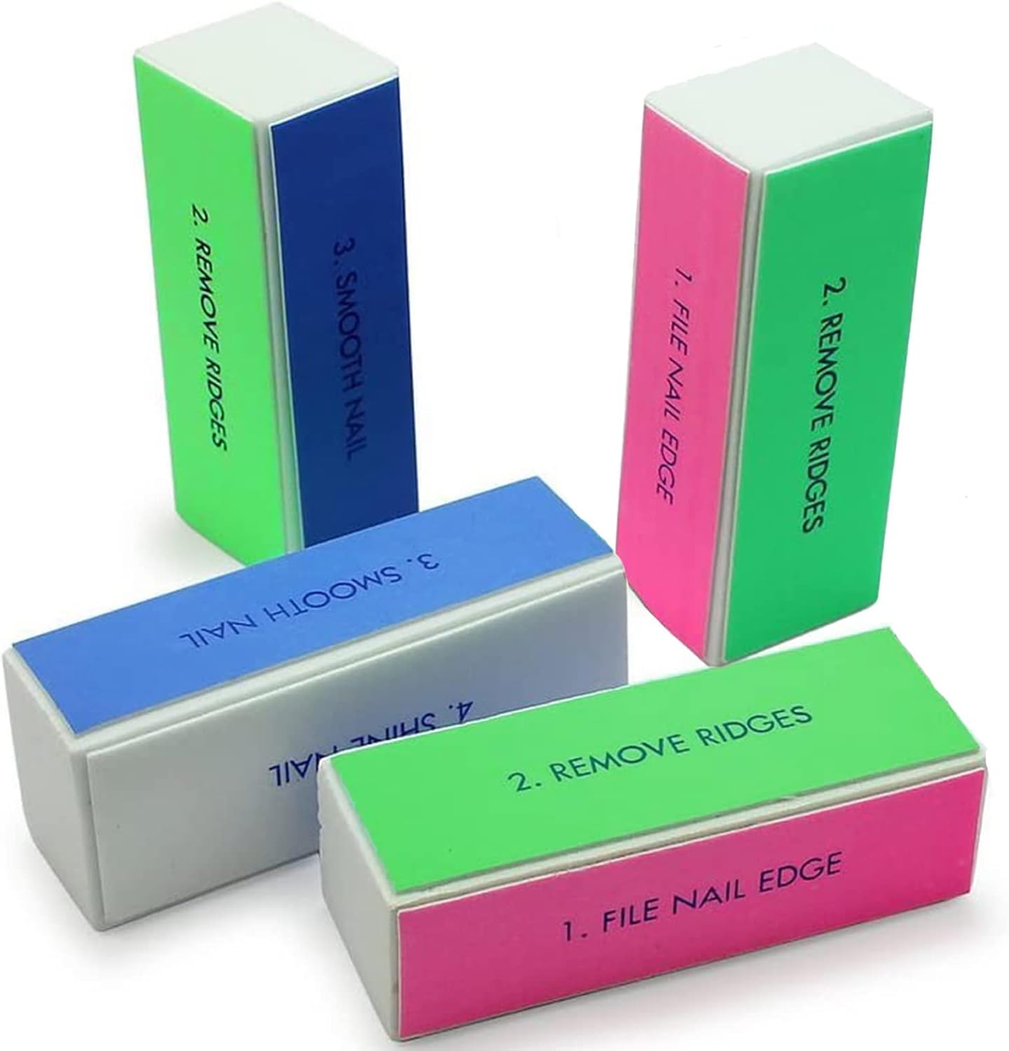 4Pcs Nail Buffer Blocks, Nail Buffer Block for Natural Nails, 4-Sided ...