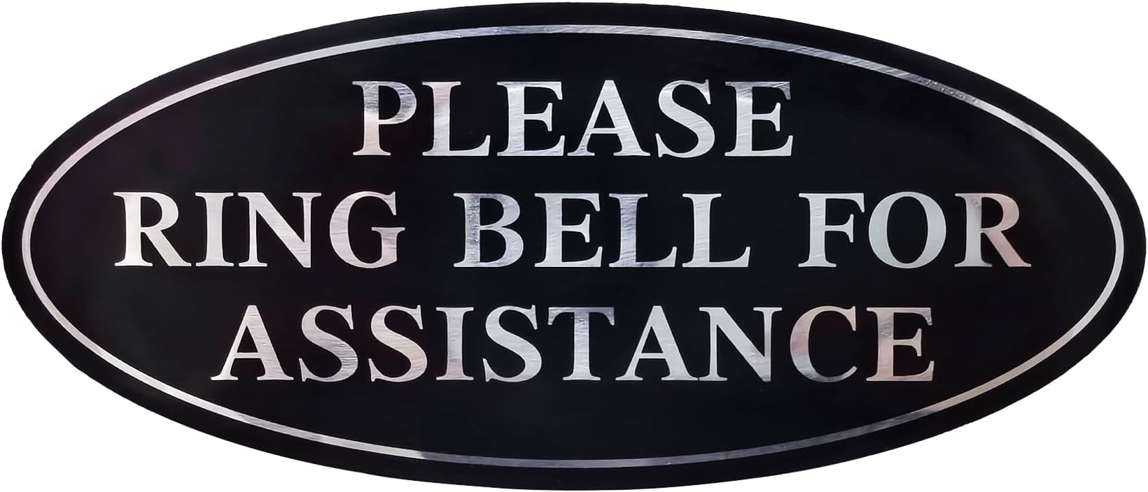 Amazon.com : Please Ring Bell for Assistance Sign - Black/Gold - Small ...