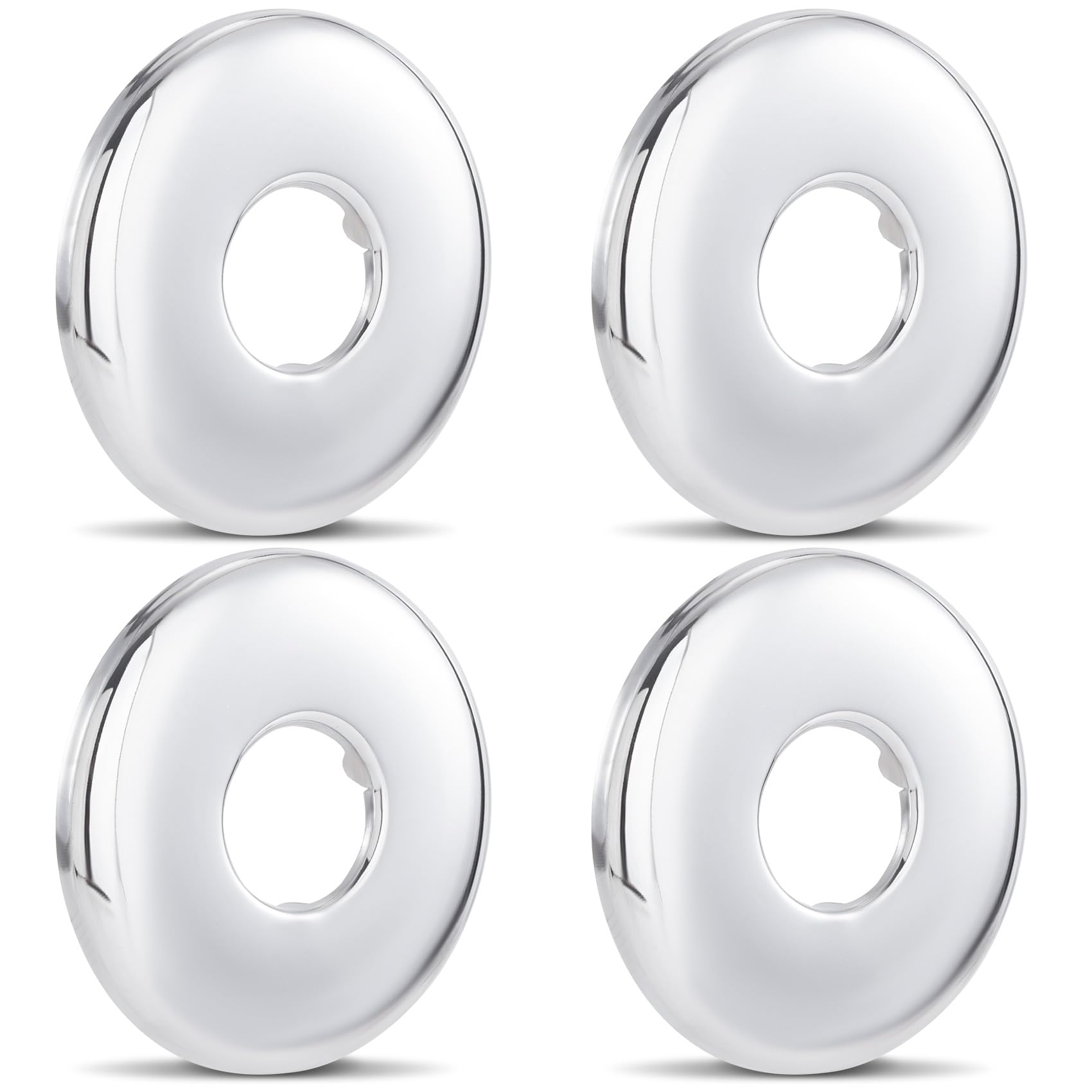 PAGOW 4 Pcs Stainless Steel Shower Arm Flange, Round Escutcheon Plate ...