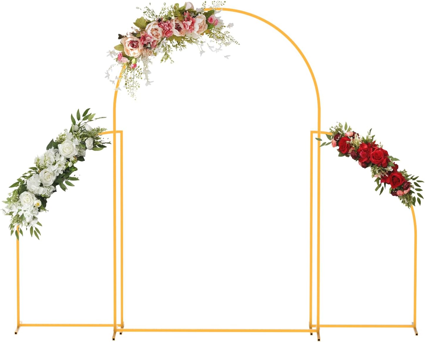 Amazon.com : 7.2Ft Wedding Arches for Ceremony, Set of 3 Arch Backdrop ...