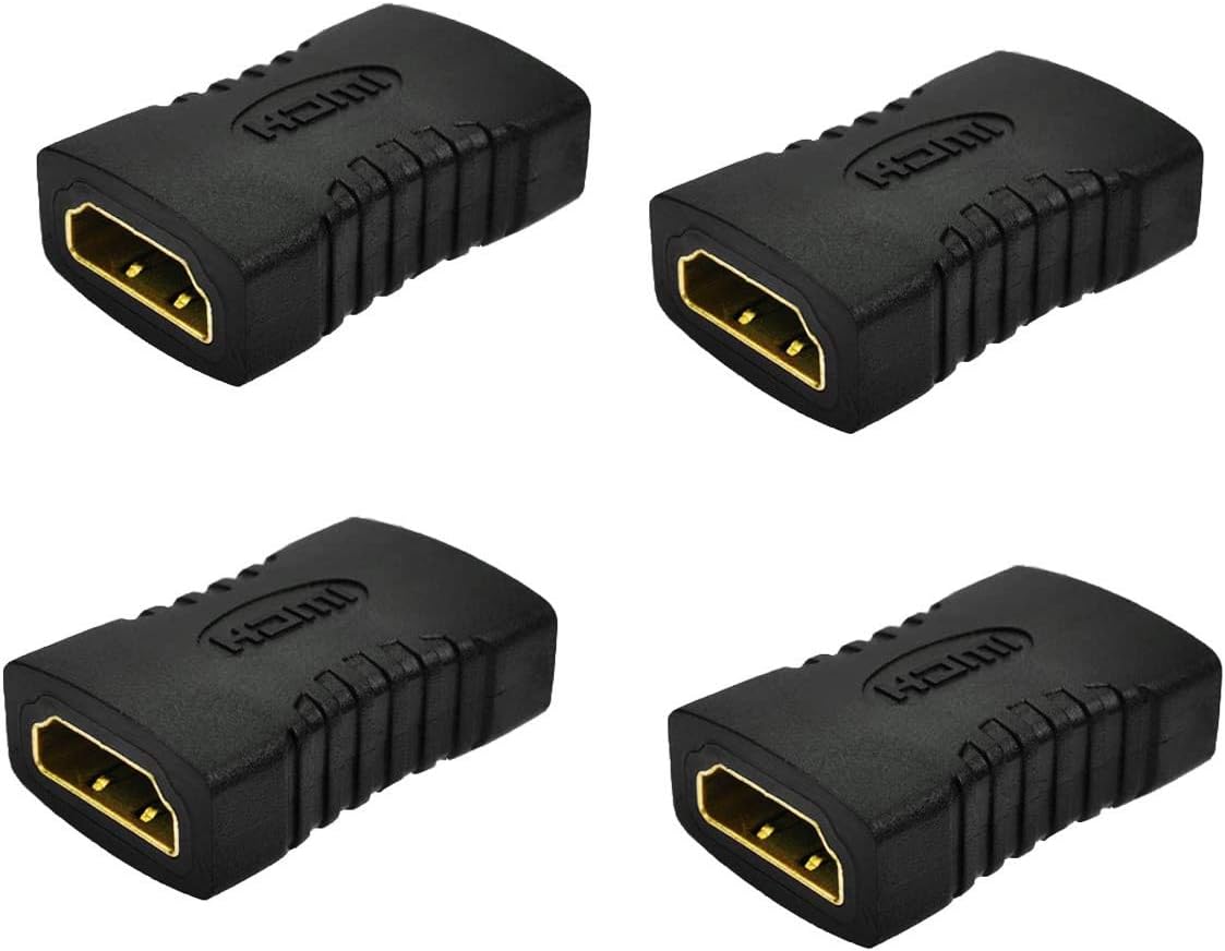 4 Pack HDMI Female to Female Couplers Gold Plated High Speed HDMI ...