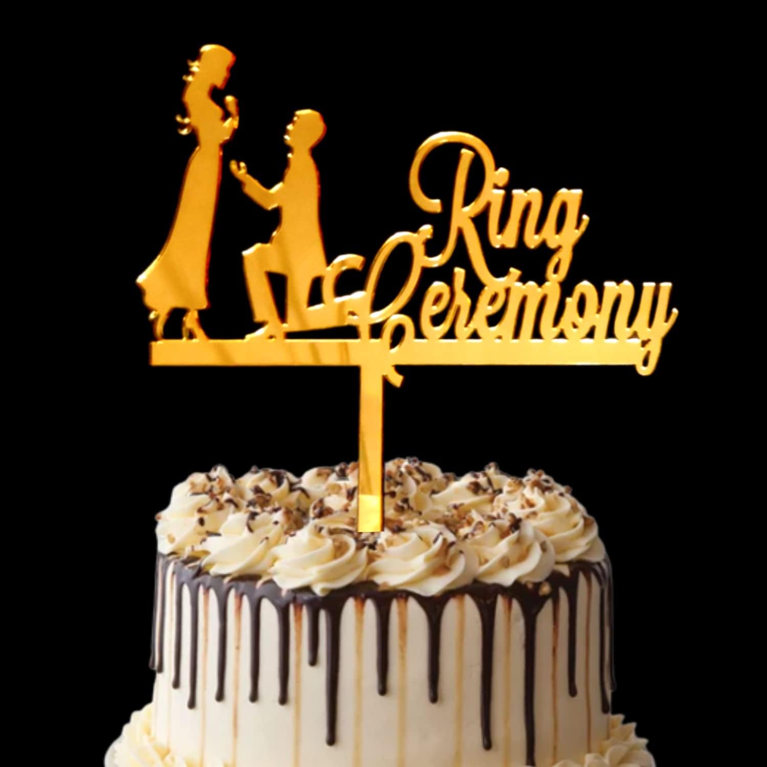 Cake Toppers (Ring Ceremony Couple Cake Topper) : Amazon.in: Toys & Games