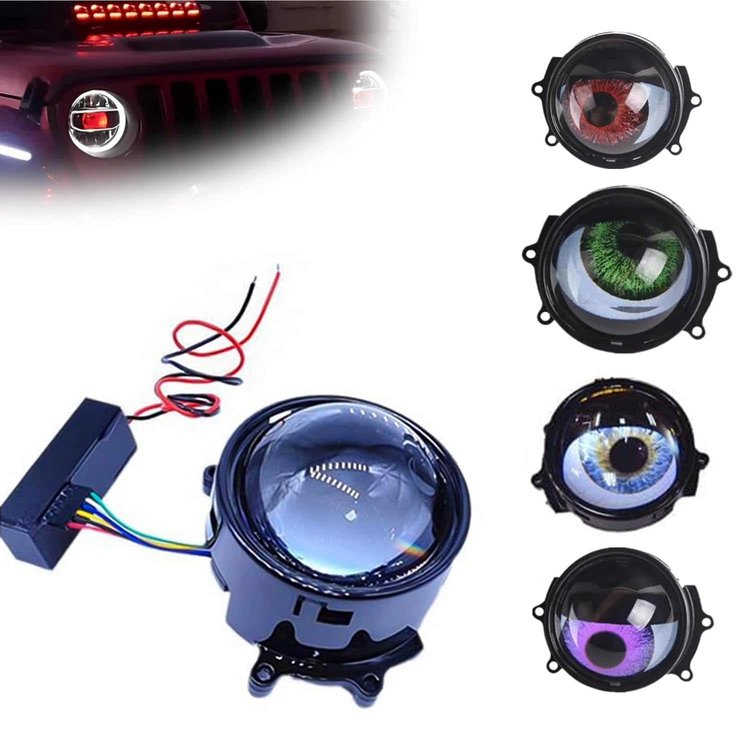 Demon Eye Headlights Uk Uber Sticker Car Dynamic Devil Eye LED ...