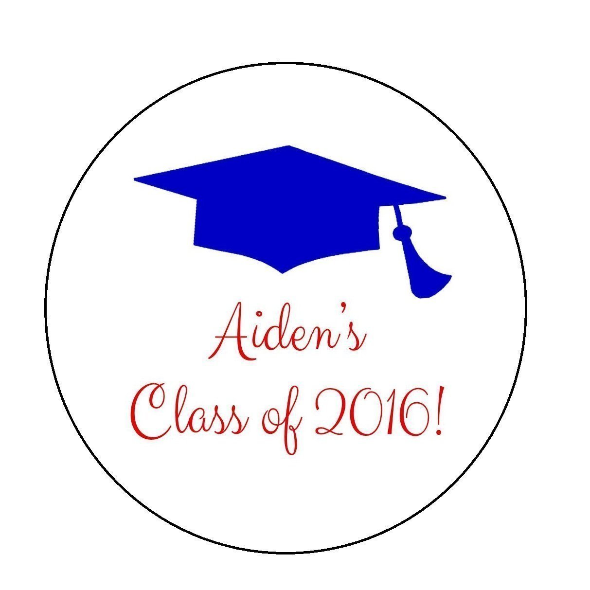 Amazon.com: Set of 20 Graduation Round-Stickers or Labels For Envelopes ...