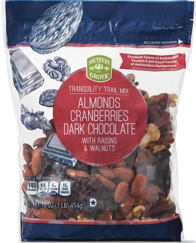 Amazon.com: Southern Grove Tranquility Trail Mix Almonds Cranberries ...