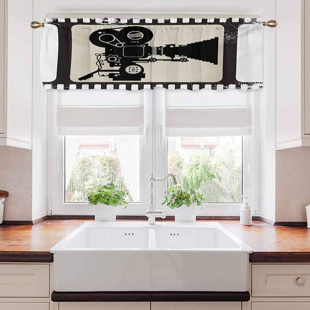 Amazon.com: Movie Theater Custom Valance, Movie Frame Pattern with ...