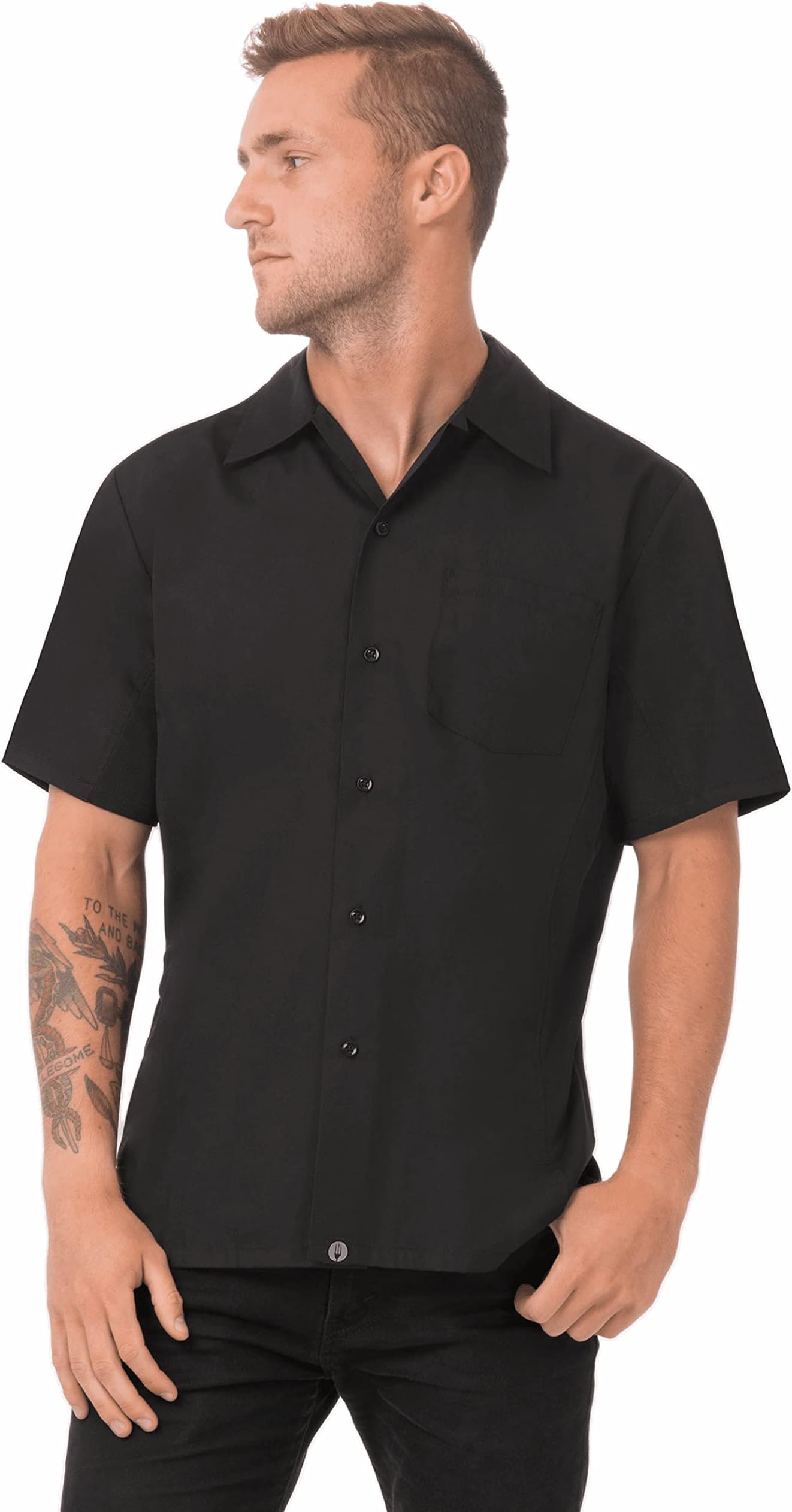 Amazon.com: Winco UNF-1KS Unisex Restaurant Chef Shirt, Short Sleeve, S ...