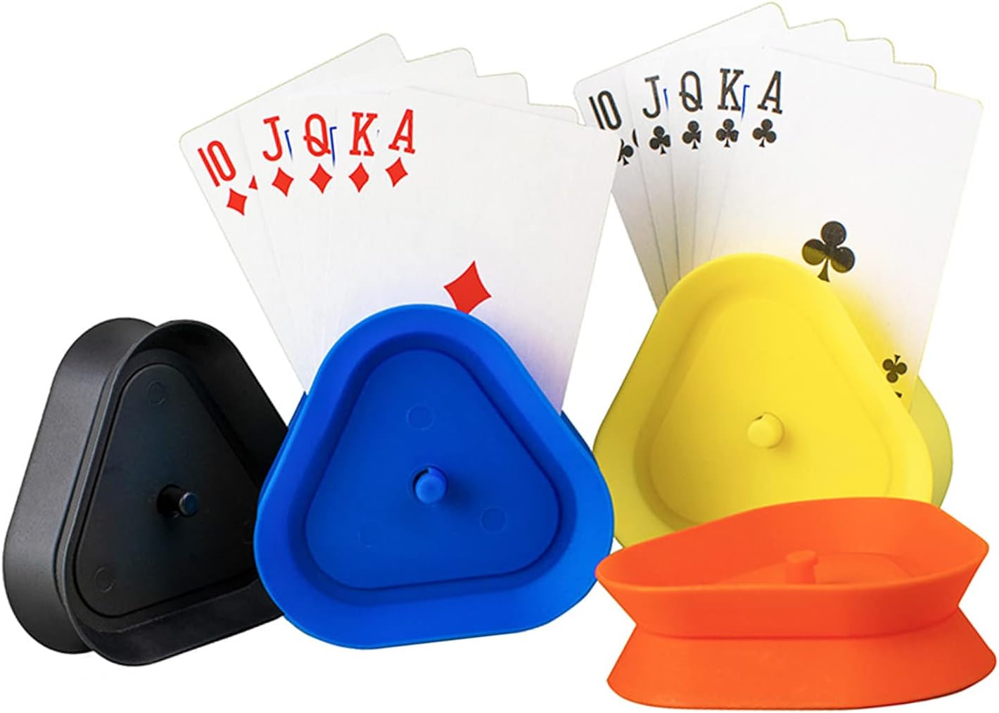 NA 4 Pcs Playing Card Stands Triangle Game Card Holders Free Hands Card ...