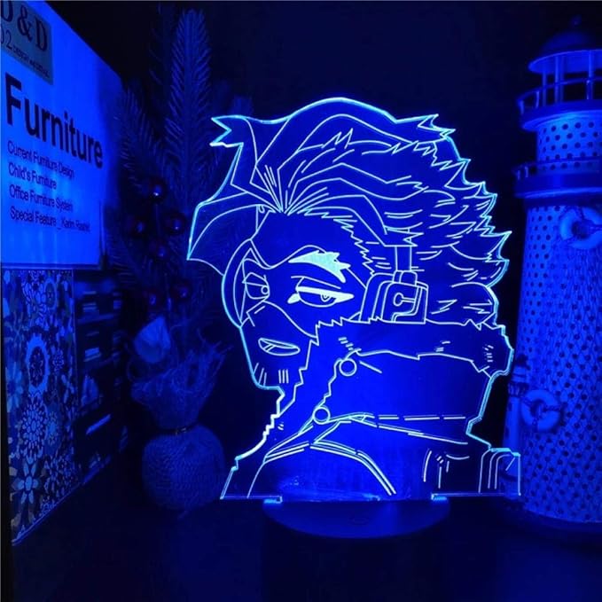 Daisleep 3D LED Lamp My Hero Academia Hawks Anime LAMP Night Lights ...