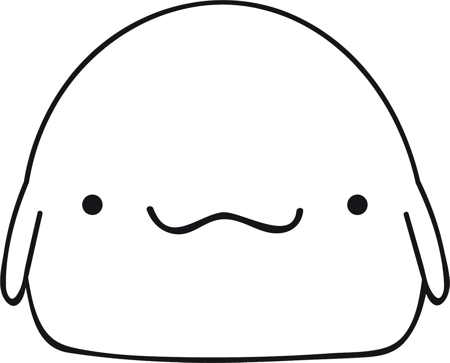 Emotional Ghost Blob Kawaii Cute Baby Character White Face Emoticon ...