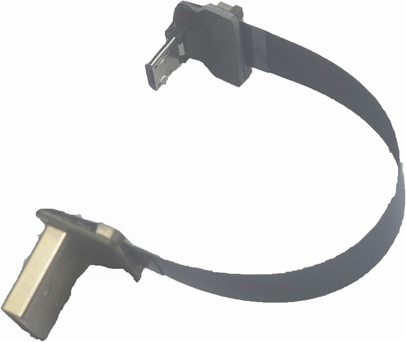 Amazon.com: Short Flat Slim Thin Ribbon FPC Micro USB Male 90 Degree ...