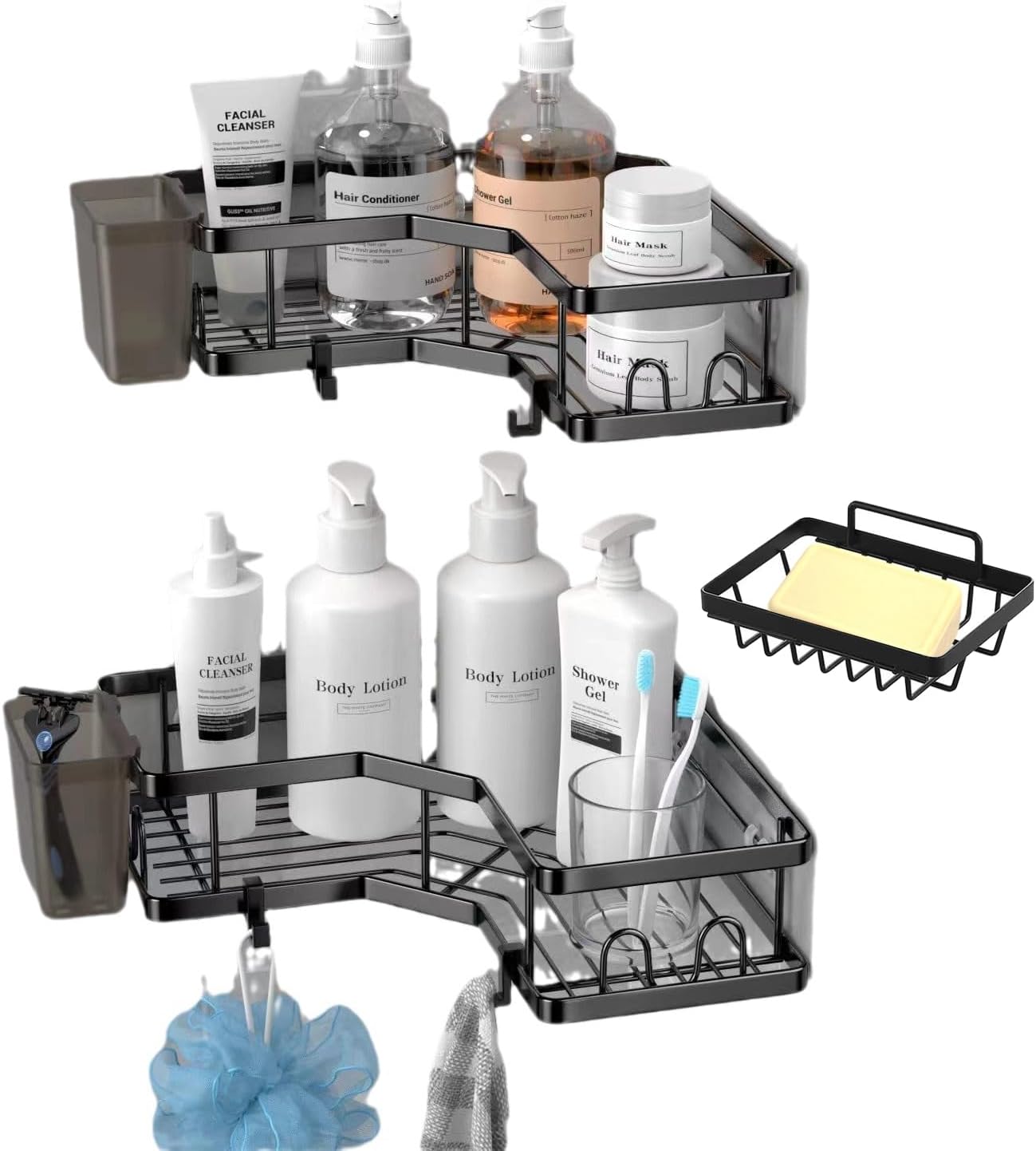 Amazon｜PKBD 浴室用シャワーラック【2025グレードアップで大容量します】 強力粘着固定 正規版はこちらです【PKBD旗艦店-JP】 お風呂 ラック洗面所 収納ラック3段式(明るい黒 ...