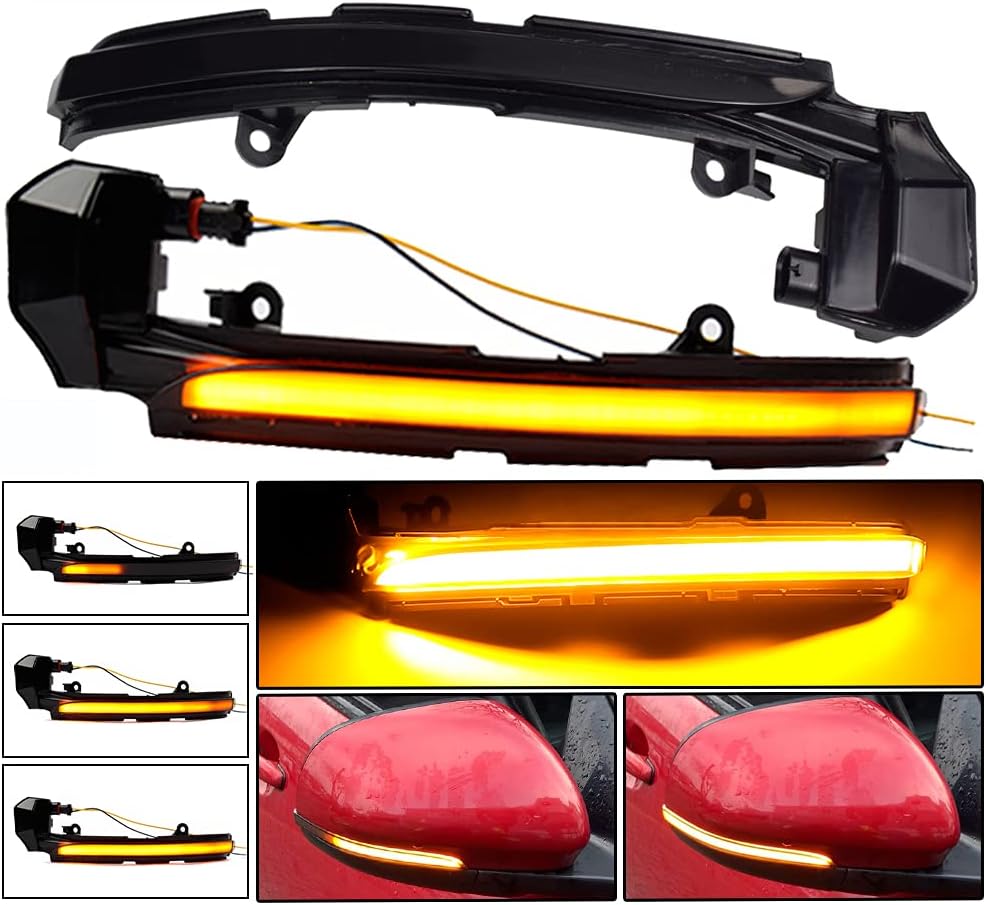 Hacreyatu Dynamic Led Side Mirror Sequential Turn Signal Lights Indicator For B-MW 1 2 3 4 ...