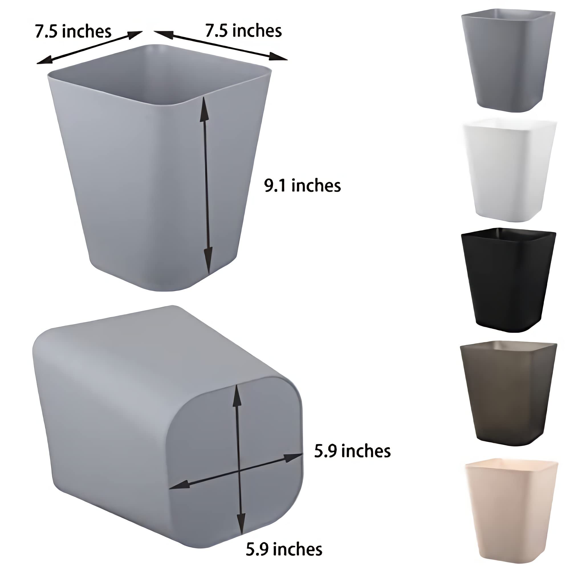 Snapklik.com : Heagoale Small Bathroom Trash Can Plastic Garbage Can ...