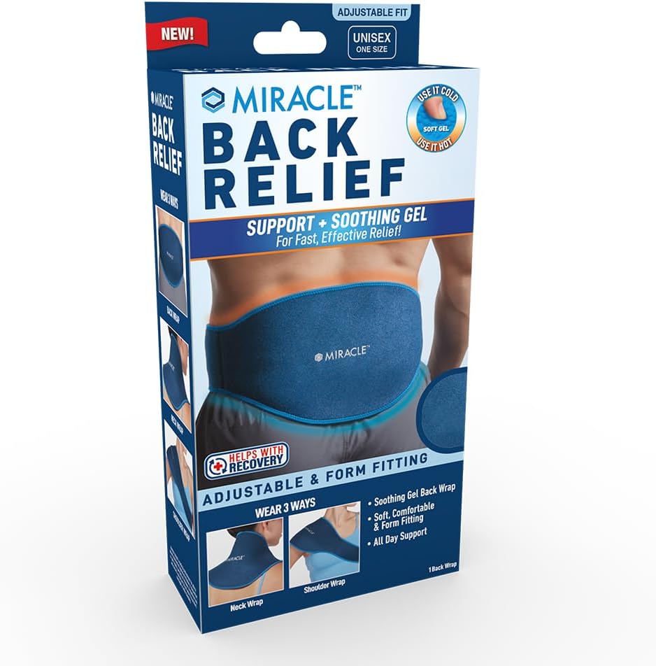 Amazon.com: Miracle Back Relief Gel-Infused Compression Wrap for 360 ...