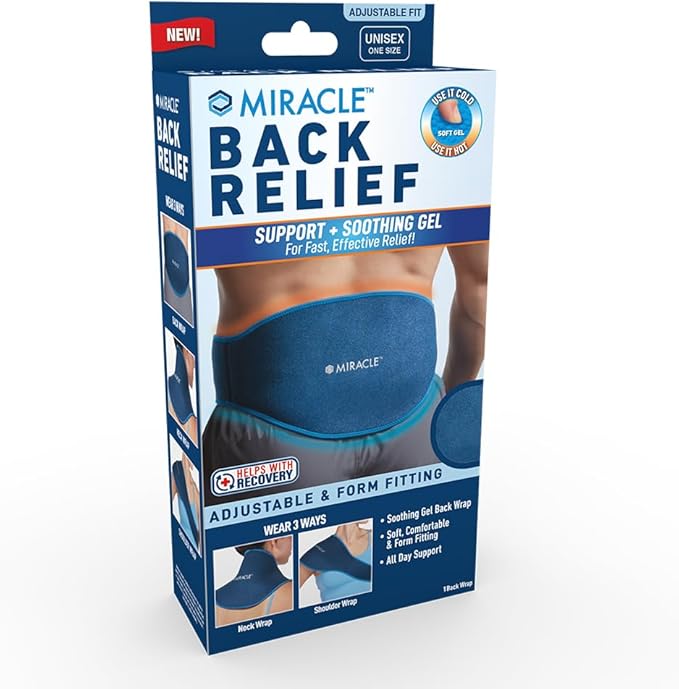 Amazon.com: Miracle Back Relief Gel-Infused Compression Wrap for 360 ...
