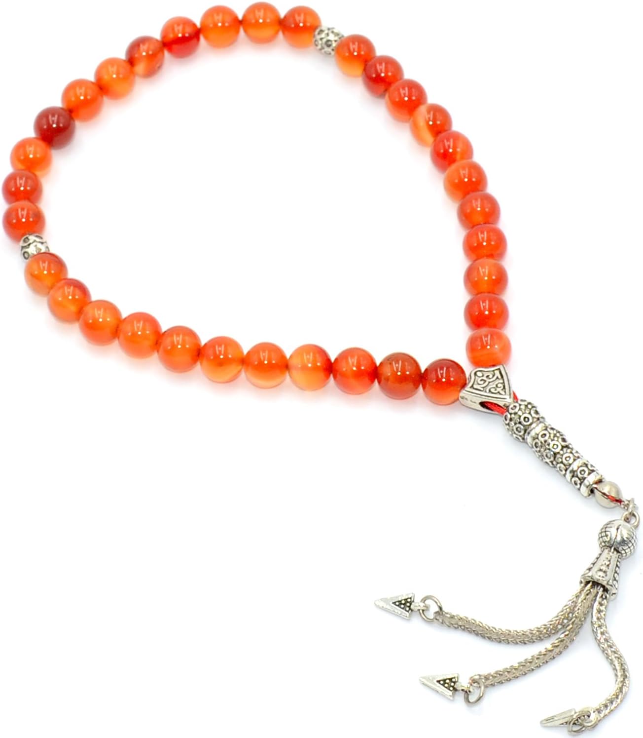 Amazon.com: Elegant Islamic Tesbih Red Marble Stone Design, 33 Count ...