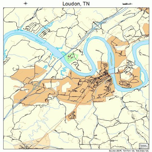 Amazon.com: Large Street & Road Map of Loudon, Tennessee TN - Printed ...