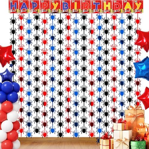 Amazon.com : Bupelo Spider Web Birthday Decorations, 2 Pack Spider ...