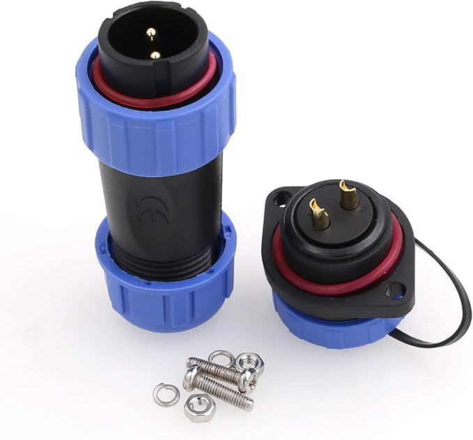 Eonvic HE21 2-poliger wasserdichter Stecker, Luftfahrt-Rundstecker ...