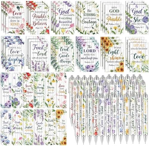 Amazon.com: Sinmoe 120 Pcs Bible Church Gifts Set Christian Bookmarks ...