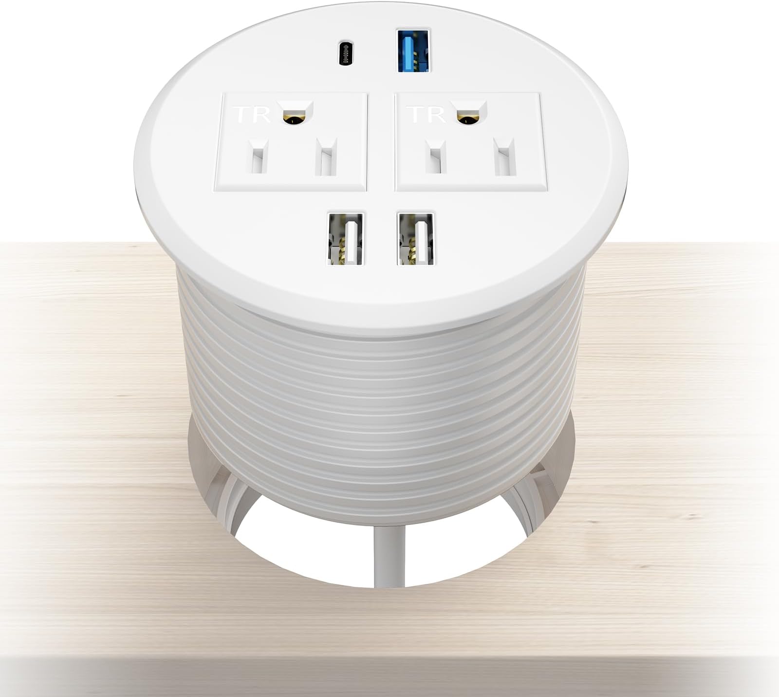 Amazon.com: Desktop Power Grommet, 65W USB C Fast Charging, Flush Mount ...