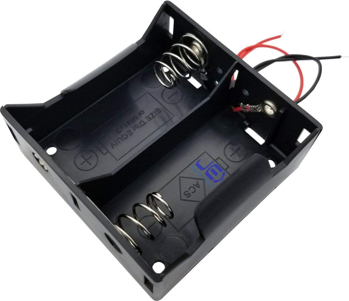 Amazon.com: Jex Electronics Two/Twin/2X D DIY Battery Holder Case Box ...